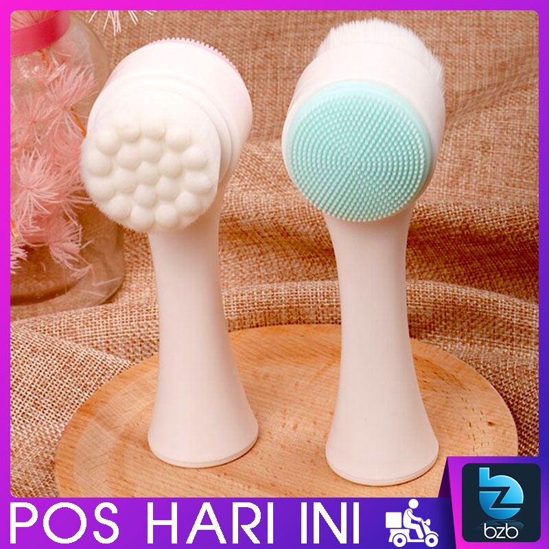 Double Sided Face Brush Deep Cleaning Silicone Facial Cleaner Soft ...