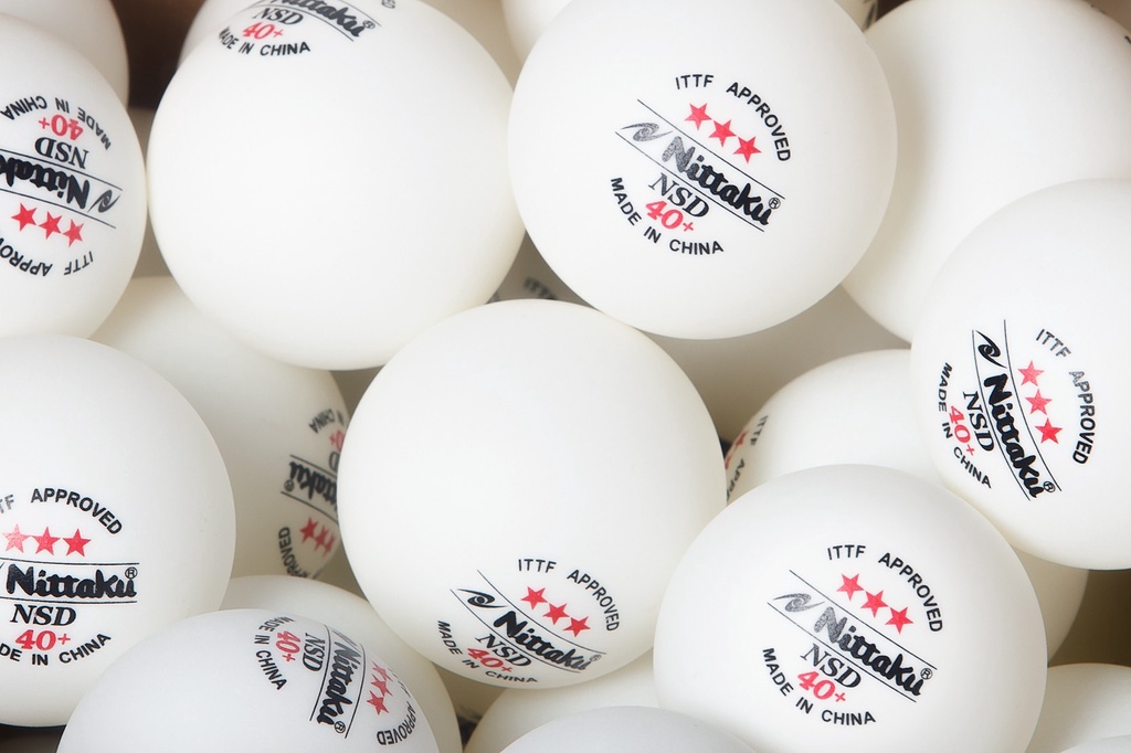 [100% Original] NITTAKU Nsd 3 Star 40+ Competition Official Grade Plastic White Yellow Table ...