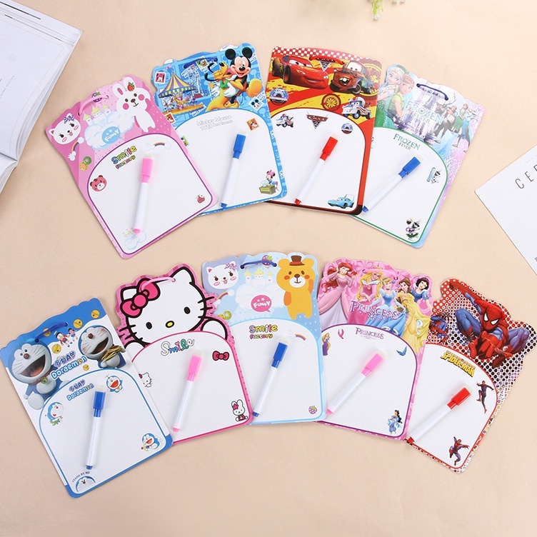 (Ready Stock) Cute Kids Erasable Drawing Writing White Board | Shopee ...