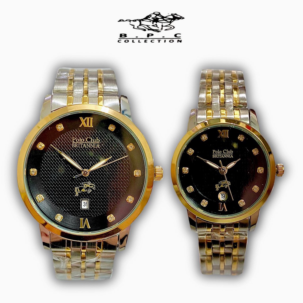 【Couple Watch】Original Polo Club Britannia Classic Fashion Design ...