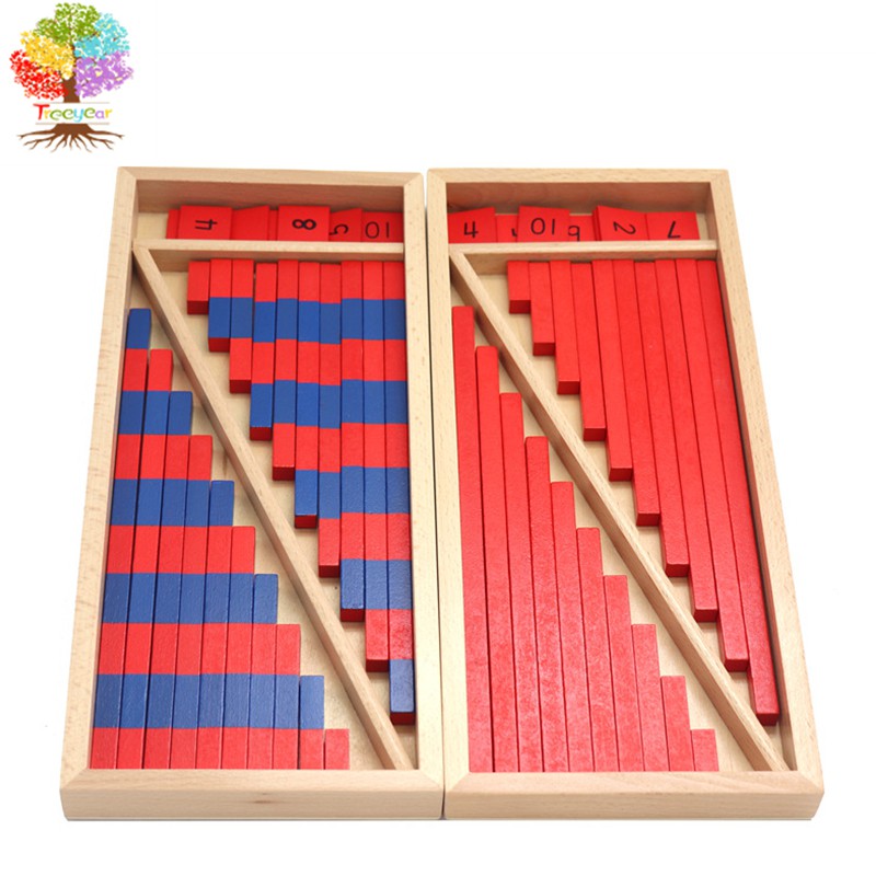 Montessori Mathematics Material - Small Numerical Rods with Number ...
