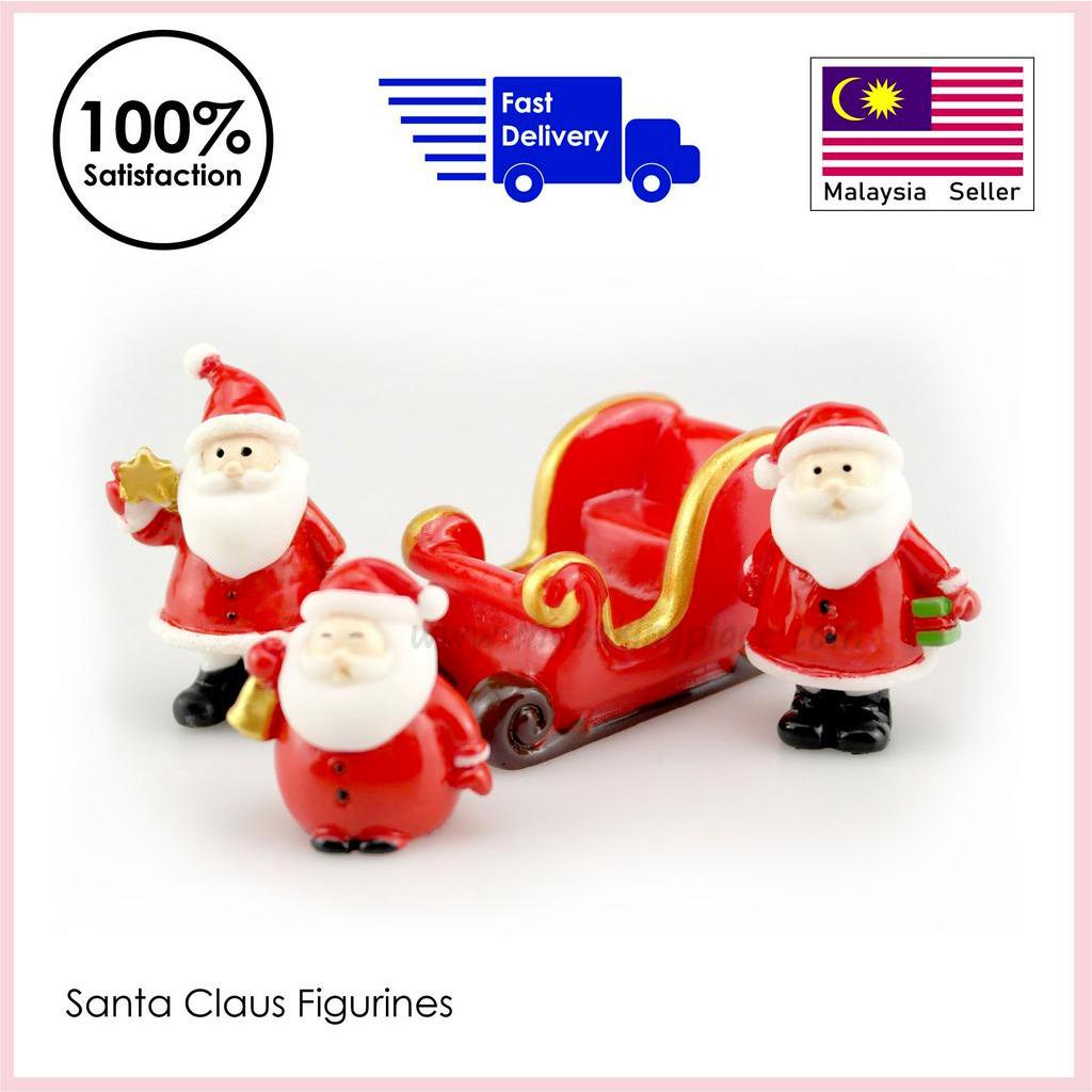 [My Baking Place] Santa Claus Figurines, Sleigh Figurine, Christmas ...