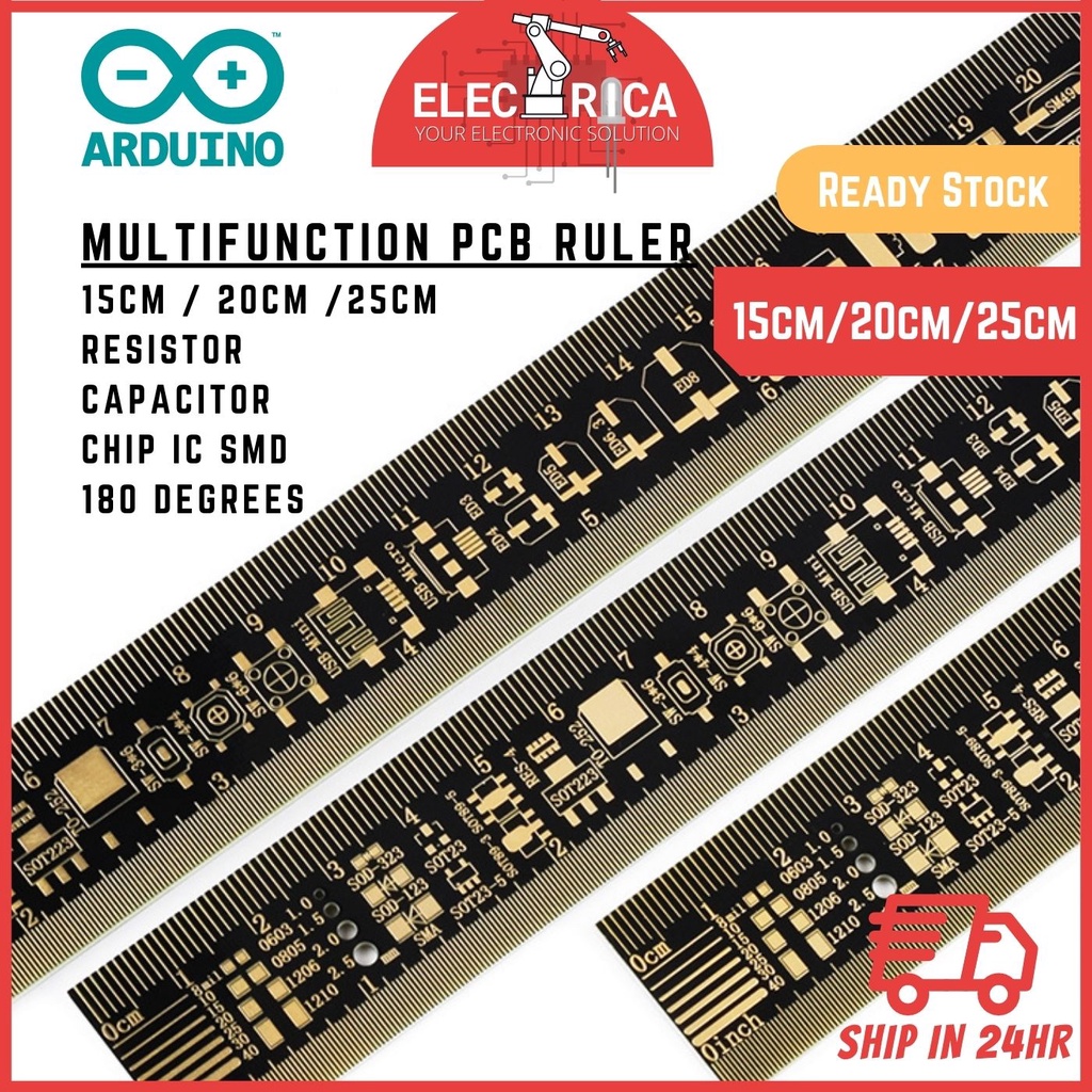 Engineer Multifunctional PCB Ruler 15cm 20cm 25cm SMD | Shopee Malaysia