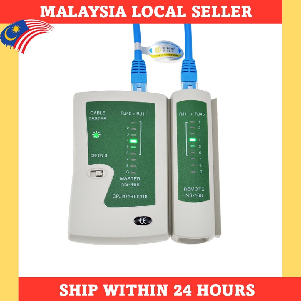 RJ45 RJ11 RJ12 Cat5 Cat6 LAN Cable Tester Handheld Network Cable Tester ...