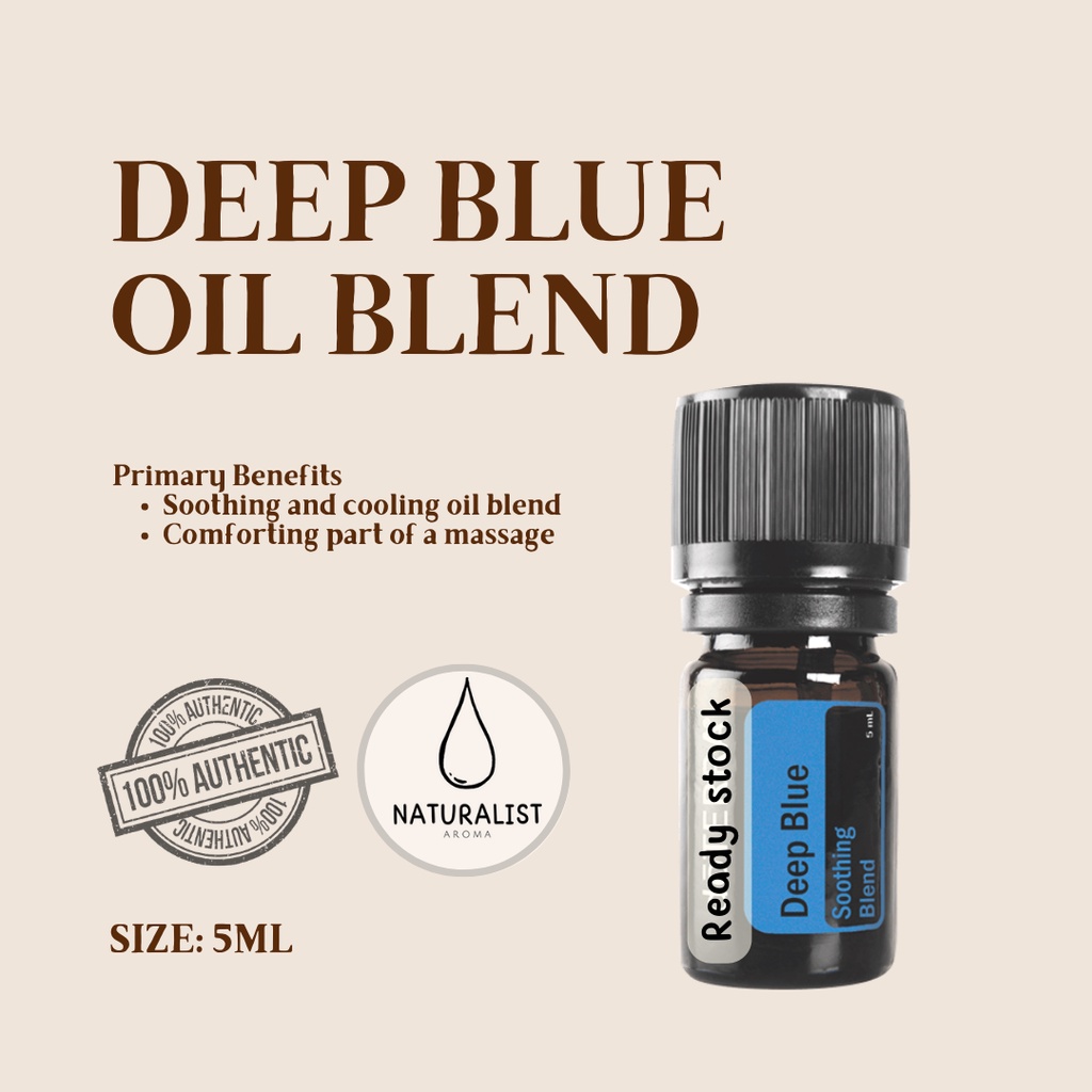 [100% Authentic] DTR Deep Blue Oil 5ml - Smoothing Blend Essential Oil ...