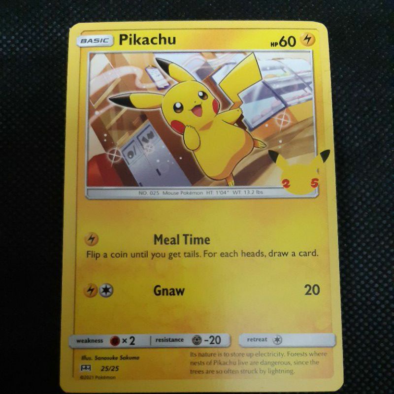 Pokemon Card TCG: MCD 25th Anniversary Promo: Pikachu 25/25 (NON HOLO ...