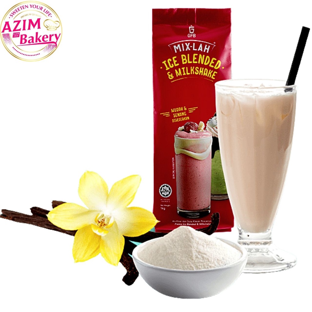 Ice Blended Gfb Mix-Lah Vanilla, Belgian Chocolate, Cappuccino, Latte, Green Tea Latt, Teh Ais ...
