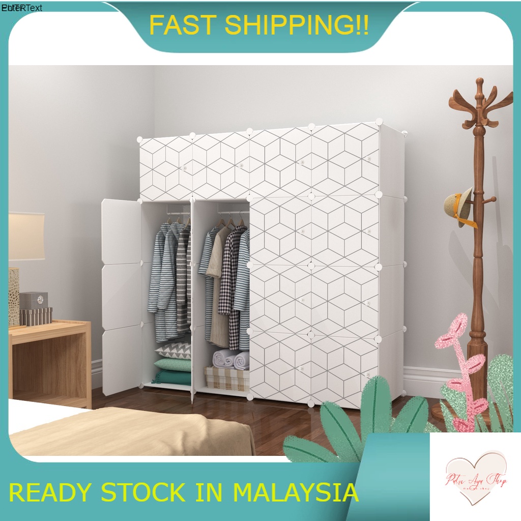 READY STOCK!! WHITE 16C Almari Karton DIY Children Cartoon Cabinet ...