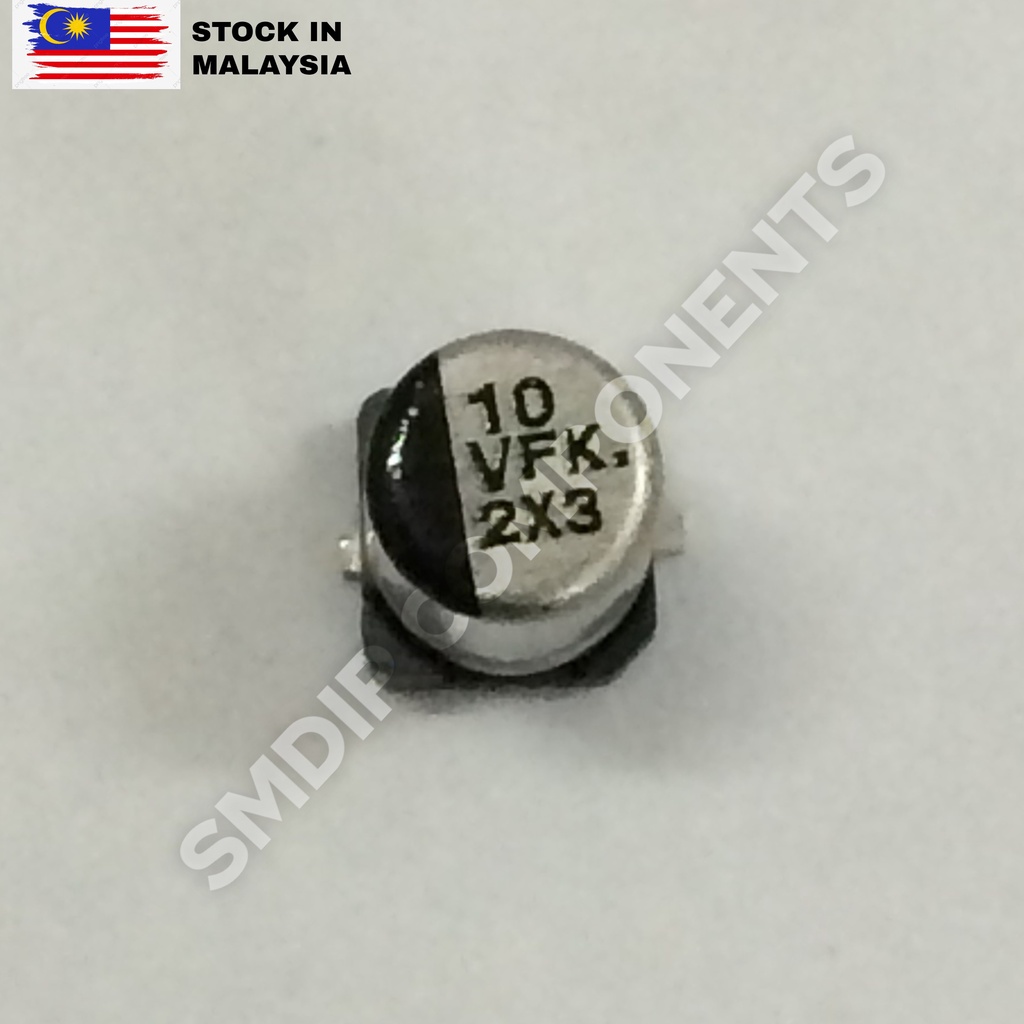 3PCS Panasonic, 10uF 35V 105°C, SMD Capacitor, 4mm x 5.8mm | Shopee ...