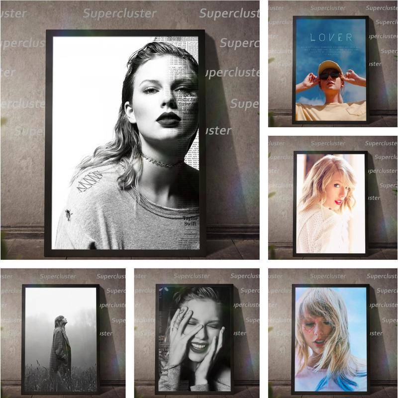 Taylor Swift Canvas Superstar Portrait Art photo Painting Poster Wall ...