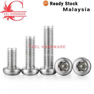 M4 M5 M6 M8 M10 304 Stainless Steel Torx Security Screw Torx Pin 6-Lobe ...