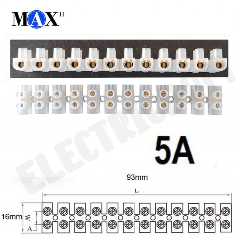 MAX II 5A 10A 15A 20A 30A 60A PVC Cable connector Terminal Block 12 ...
