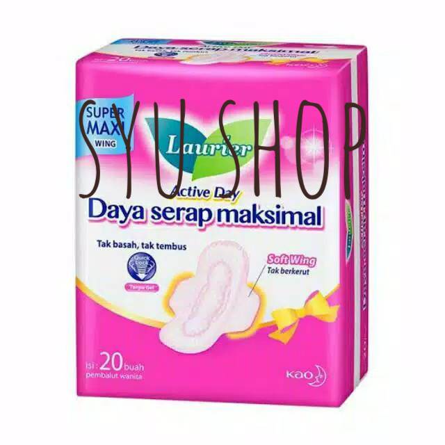 Laurier super maxi wing contains 20 active day | Shopee Malaysia