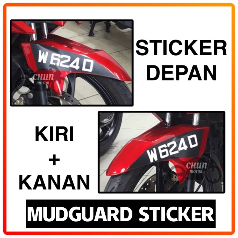 No Plate Depan Motor Sticker Depan 1set/Mud Guard Sticker Motor Lc135 ...