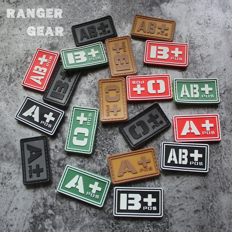 Custom made PVC blood type seal Velcro armband sticker environmental ...