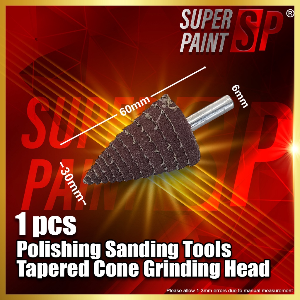 6mm Tapered Cone Grinding Head Sanding Sandpaper Burr Flap Wheel ...