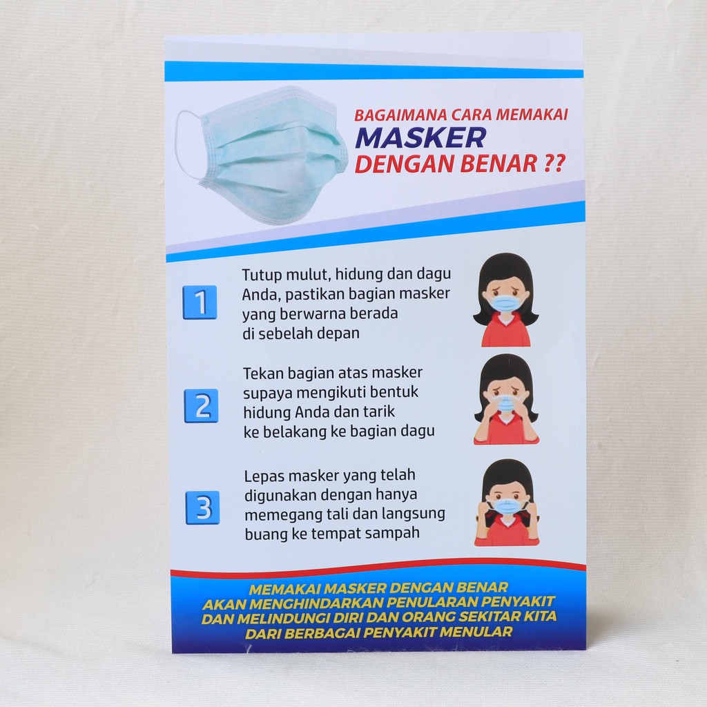 Poster How To Use Mask, Education Poster How To Wear The Right Mask ...