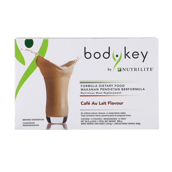 BodyKey by NUTRILITE Meal Replacement Shake Café Au Lait (Organic ...