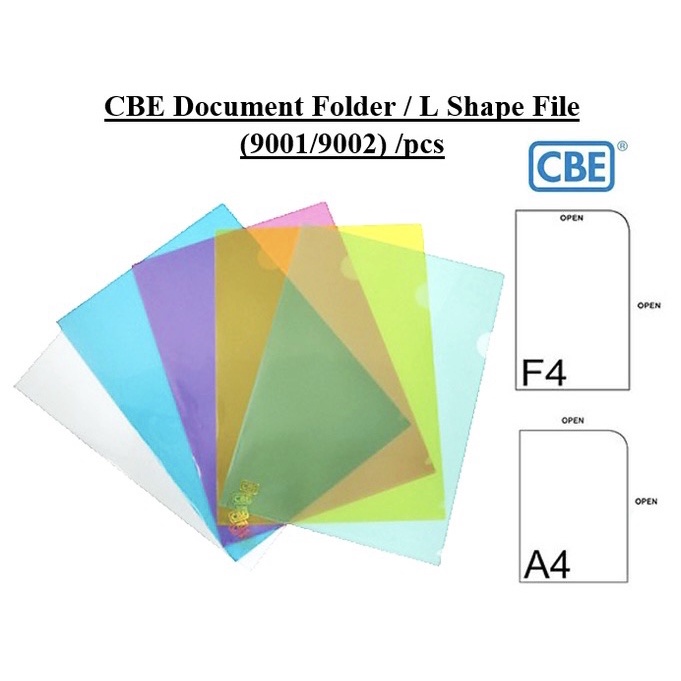 CBE Document Holder L Shape Size A4 9001/F4 9002 | Shopee Malaysia