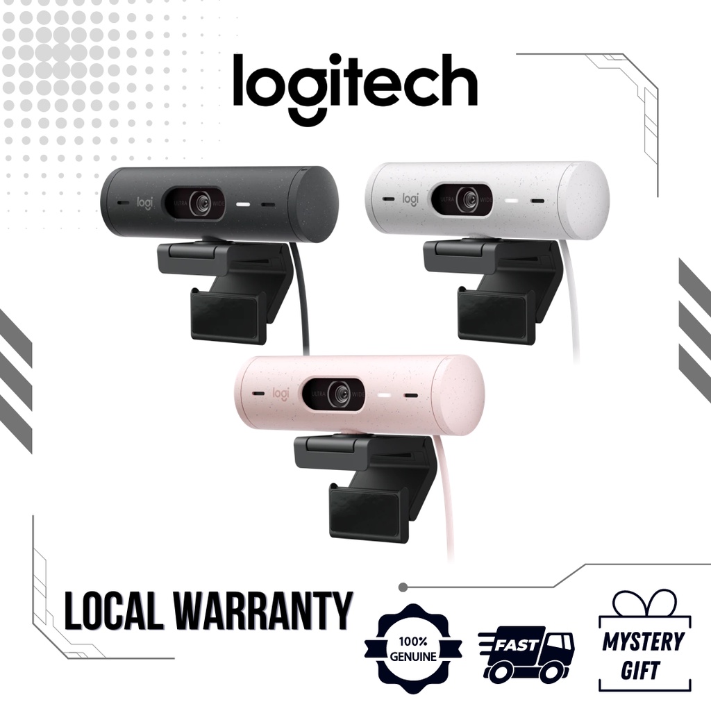 Logitech BRIO 500 Full HD 1080p Webcam with Light Correction , Auto ...