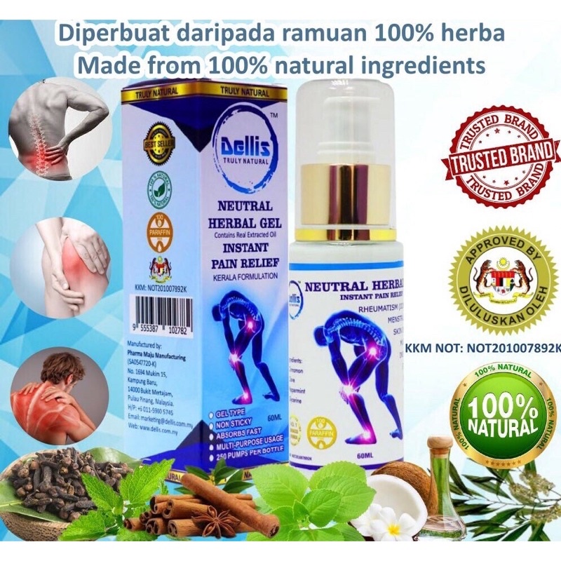 Dellis Neutral Herbal Gel_Kerala Fomulation | Shopee Malaysia
