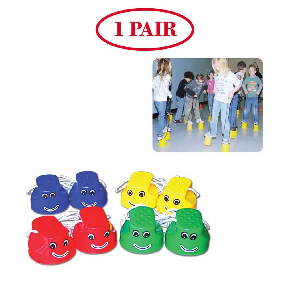 1 Pairs Plastic Walking Stilts Fun Sports Toy For Kids Game Permainan ...