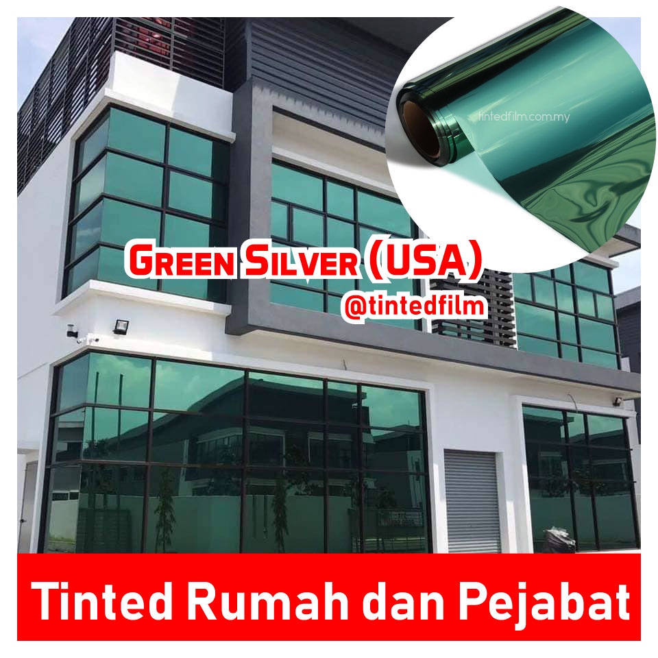 R15 Green (P)/ House & Office tint/ Green Silver tinted film/ Made in ...