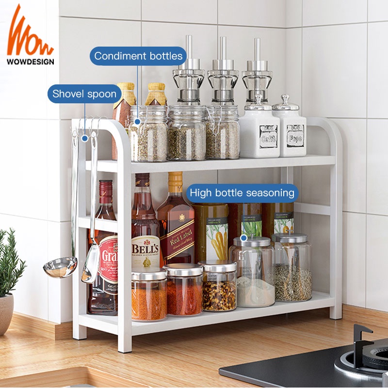 Kitchen Storage Rack Spice Rack Kitchen Rak Rempah Rak Serbaguna ...