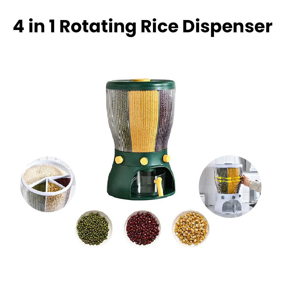 10KG Multifunction 4 IN 1 Rotating Dried Food Grain Rice Barrel/Rice ...