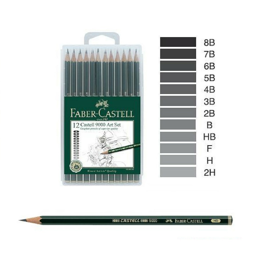 Faber Castell 12 Castell 9000 Art Set Graphite Pencils | Shopee Malaysia