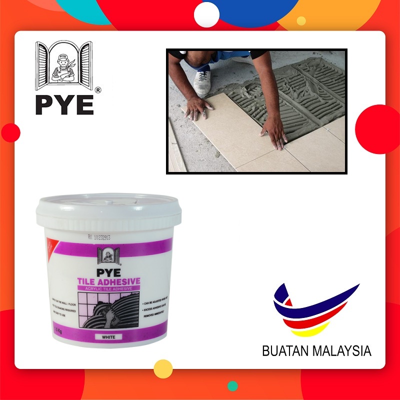 PYE Tile Adhesive Glue Tile 0.5kg / Gum Jubin Ceramic Tiles / Pelekat ...