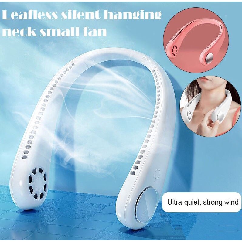 [Ready Stock] Neck Fan Portable Cooling Fan USB Leafless 360 Degree ...