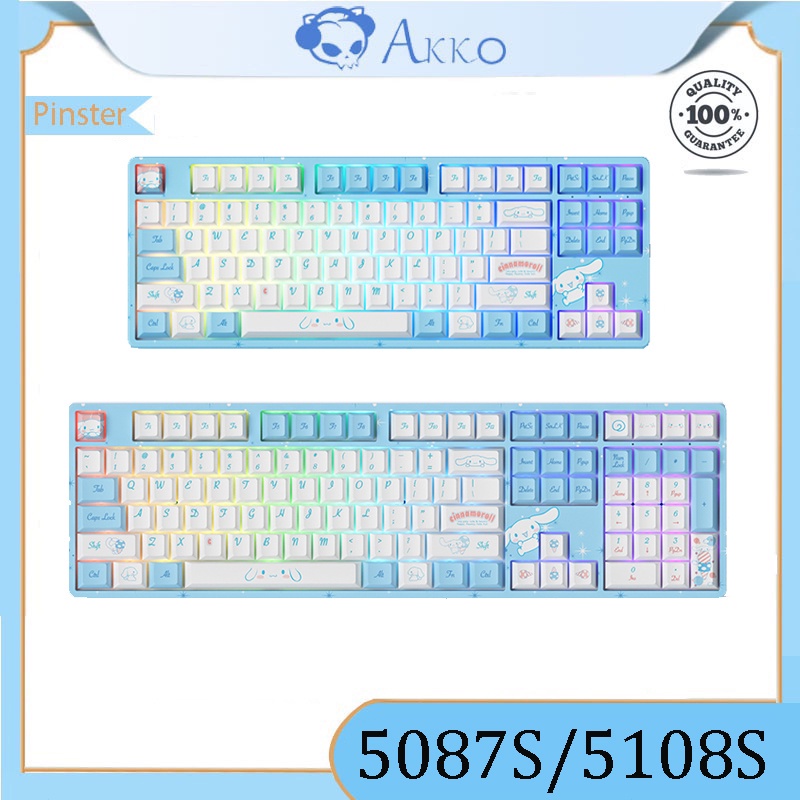 AKKO 5108S Cinnamoroll Joint Mechanical Keyboard，Support hot swap，RGB ...