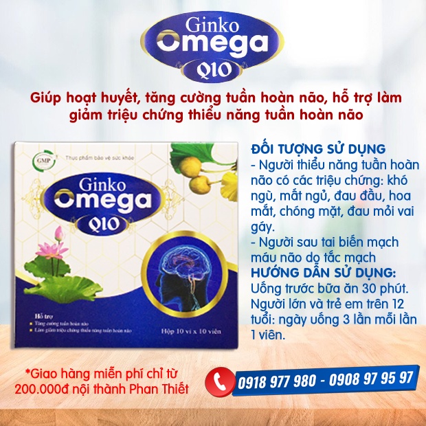 Active Blood, Tonic Brain, Help Sleep Well, GINKGO OMEGA Q10 Enhance ...