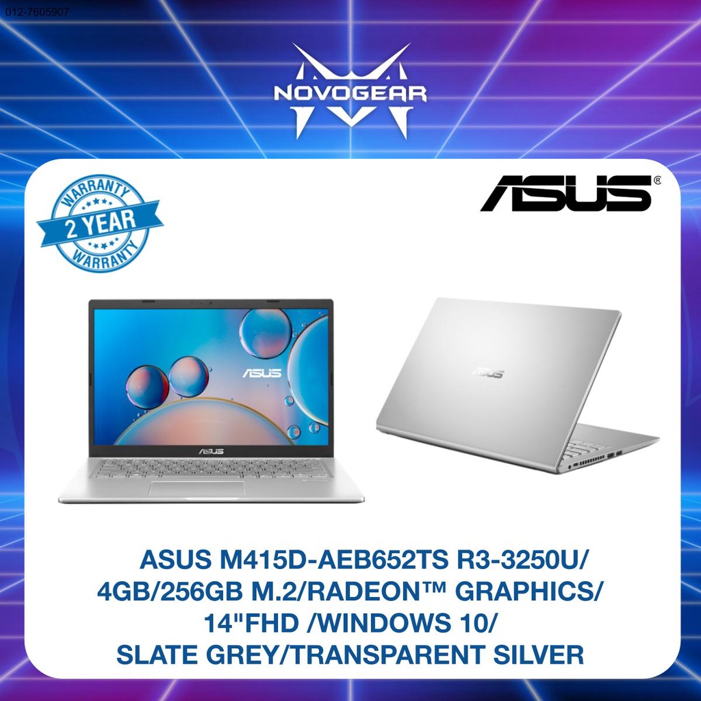 ASUS Laptop (M415D-AEB652TS/M415D-AEB828TS ) R3-3250U / 4GB Ram / 256GB ...