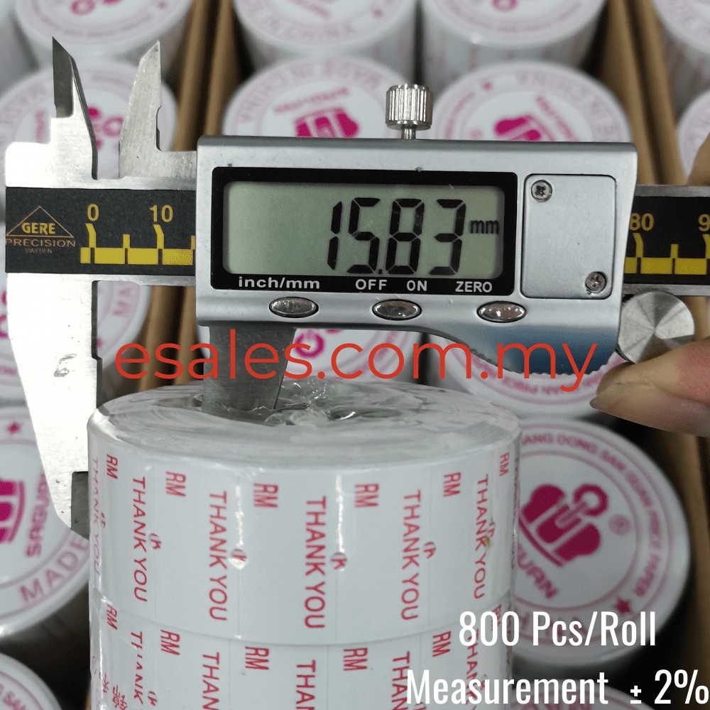 SAGUAN Price Tag Label Sticker MX5500, 10rolls x 800pcs, THANK YOU/RM, Red Line,GUNA SEBELUM ...