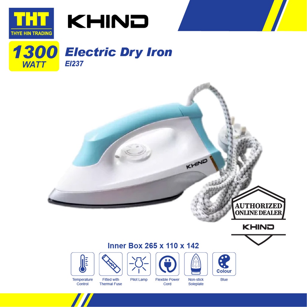 Khind 1300W Electric Dry Iron EI237 | Shopee Malaysia