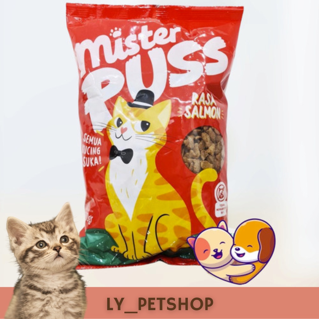 Mister PUSS CAT FOOD SALMON FLAVOR PACKAGING 500 GRAM LAMPUNG | Shopee ...