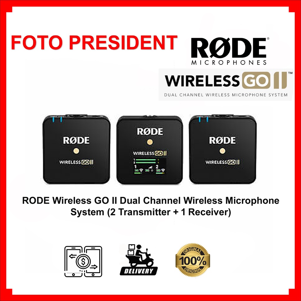 RODE Wireless GO II Dual / Single Channel Wireless Microphone System(2 ...