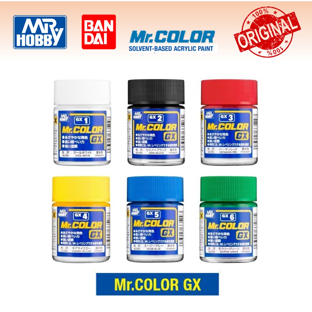 Mr Color Mr Hobby Paint Mr Color GX / GX Series Gundam Color (GX1-GX6 ...