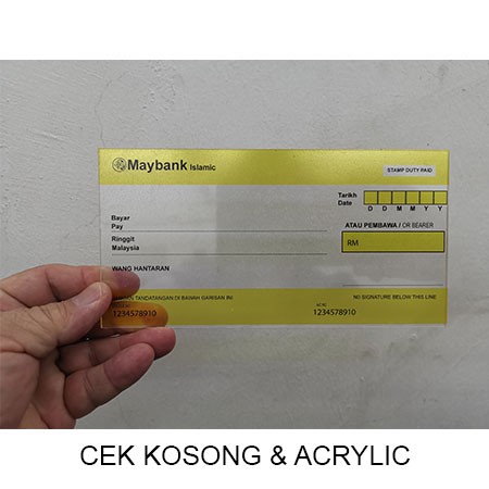 🔥READY STOCK🔥 Cek Replika Hantaran Perkahwinan Acrylic - Mockup Cheque ...