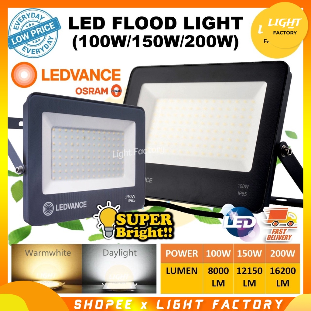 OSRAM LEDVANCE LED Floodlight 100W 150W 200W Spotlight Outdoor Flood Light LED IP65 Weatherproof ...
