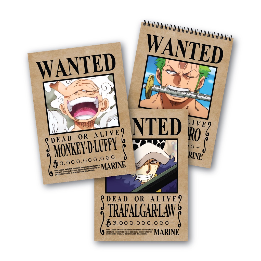 One Piece Sketch Book / Poster Wanted One Piece / 60pgs 120gsm Sketch ...