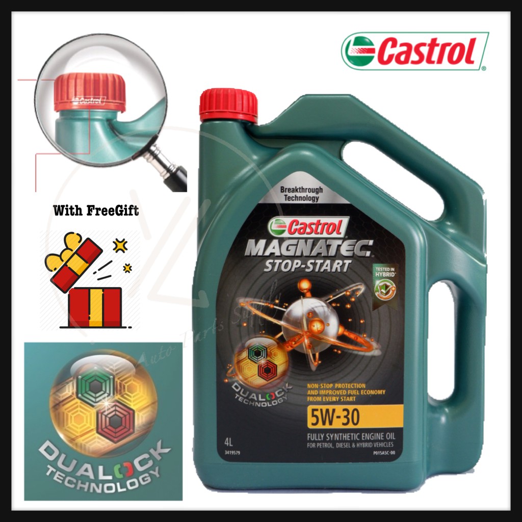 NEW DUALOCK CASTROL MAGNATEC STOP-START 5W30 SN FULLY SYNTHETIC ENGINE ...