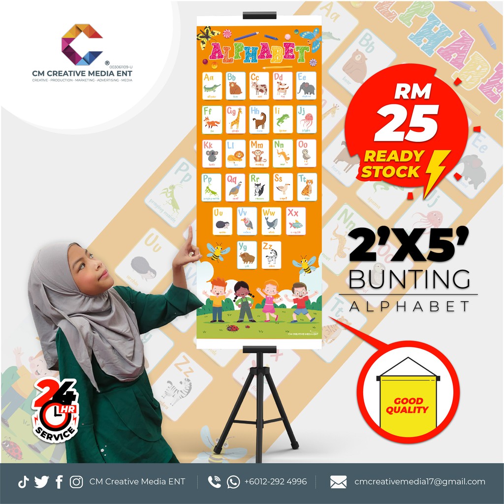BUNTING ALPHABET (ABC) | Shopee Malaysia