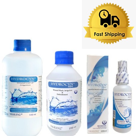 HYDROCYN AQUA ADVANCED WOUND CARE SOLUTION (100ML SPRAY/250ML/500ML ...