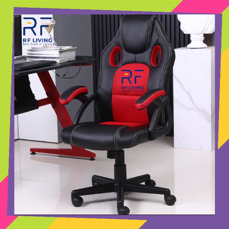 RF Living Executive Office Chair Fabric PU Leather Chair Home Gaming ...