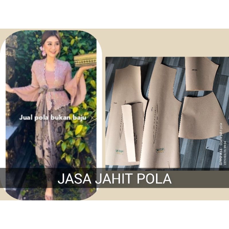 Instant Javanese Blouse BALI / Pattern JIPLAK KEBAYA BALI | POLA INSTAN ...