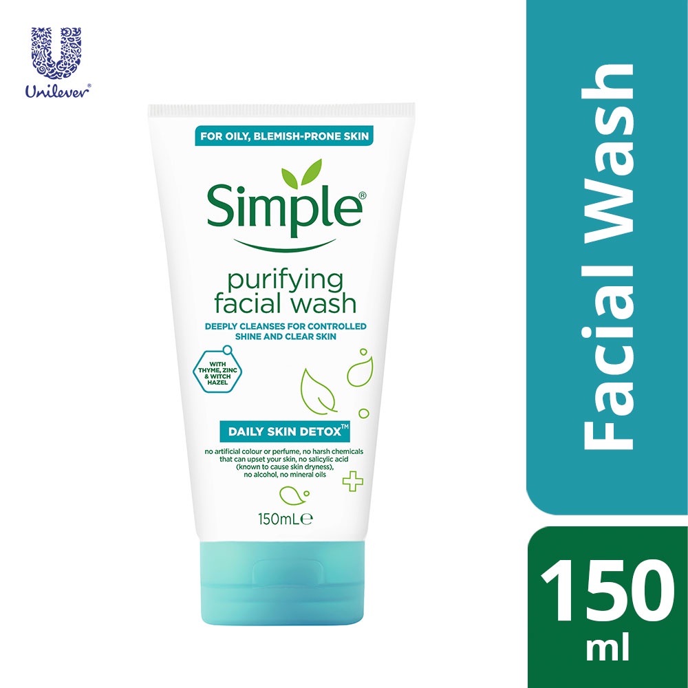 SIMPLE Daily Skin Detox Purifying Facial Wash 150ml (EXP 12/23 ...