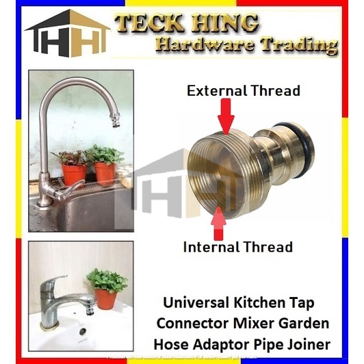 Universal Kitchen Tap Connector Mixer Garden Hose Adaptor Pipe Joiner